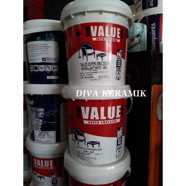 Jual CAT DINDING VALUE SUPER EMULSION ASIAN PAINT | Shopee Indonesia