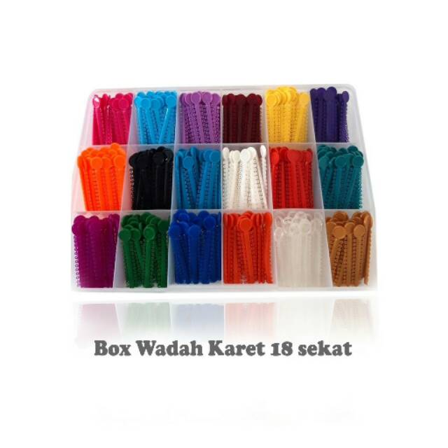 Jual Box Wadah karet 18 sekat / box plastik | Shopee Indonesia