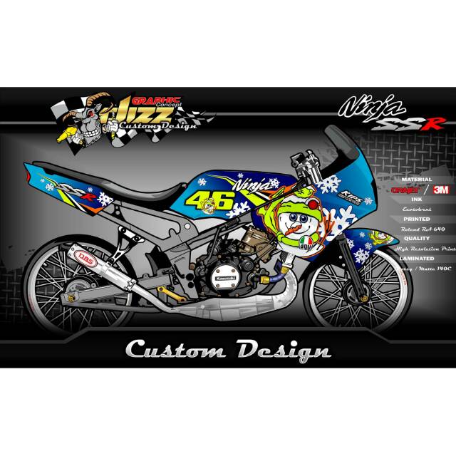 Jual Striping decalkits ninja ssr winter vr | Shopee Indonesia