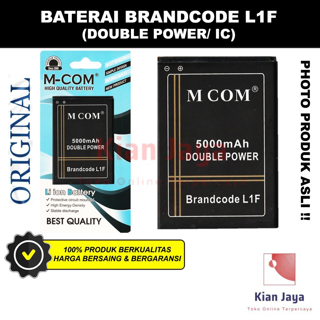 Jual MCOM Baterai Hp Brandcode L1F Original Double Power Batre Batrai Battery Ori | Shopee Indonesia