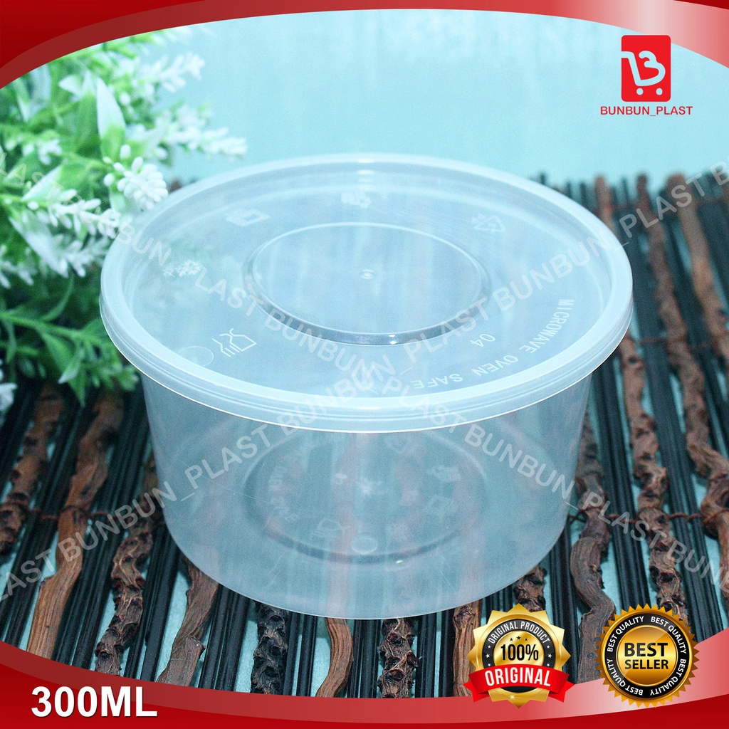 Jual Thinwall Libra Bulat 300ml/cup puding mangkok plastik wadah tempat ...