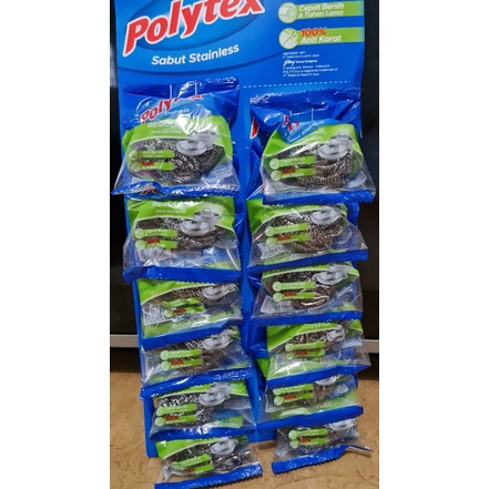 Jual Grosir Sabut Stainless Polytex Regular Per Lembar | Shopee Indonesia
