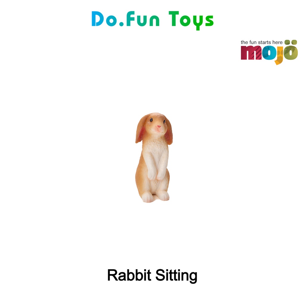 Jual MOJO Animal Figurine | RABBIT SITTING / Mainan Miniatur Binatang ...