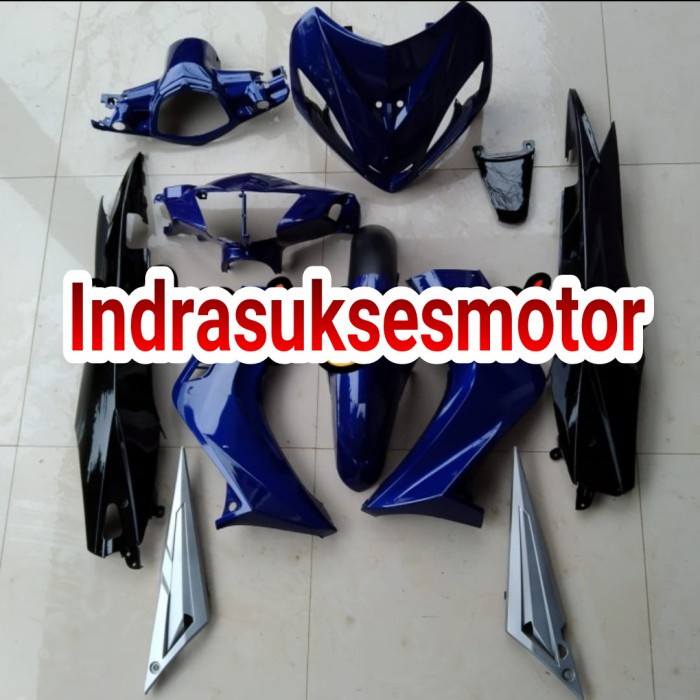 Jual cover body full body halus motor jupiter MX lama warna biru hitam ...