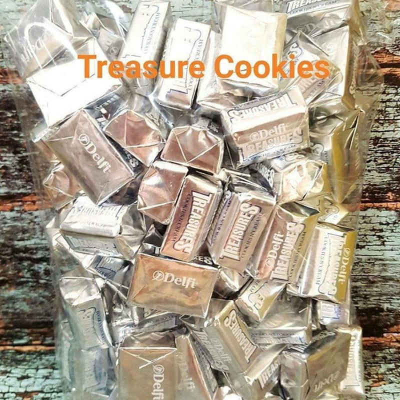 Jual coklat delfi treasure cookies uk 1kg isi 96pcs original murah ...