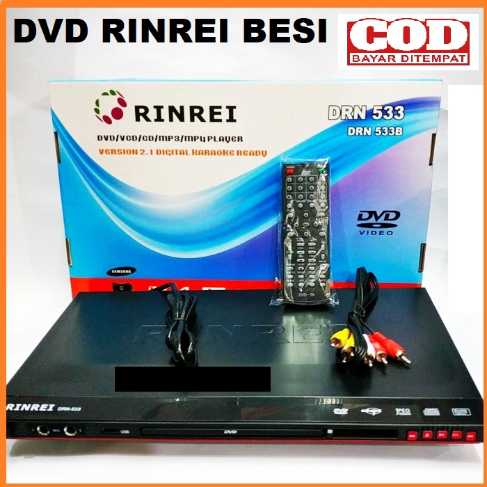 Jual Rinrei Dvd Player DRN-533B body besi optik samsung mesin bandel kuat | Shopee Indonesia