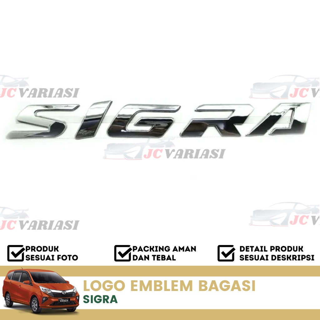 Jual EMBLEM LOGO BELAKANG TULISAN SIGRA BAGASI | Shopee Indonesia