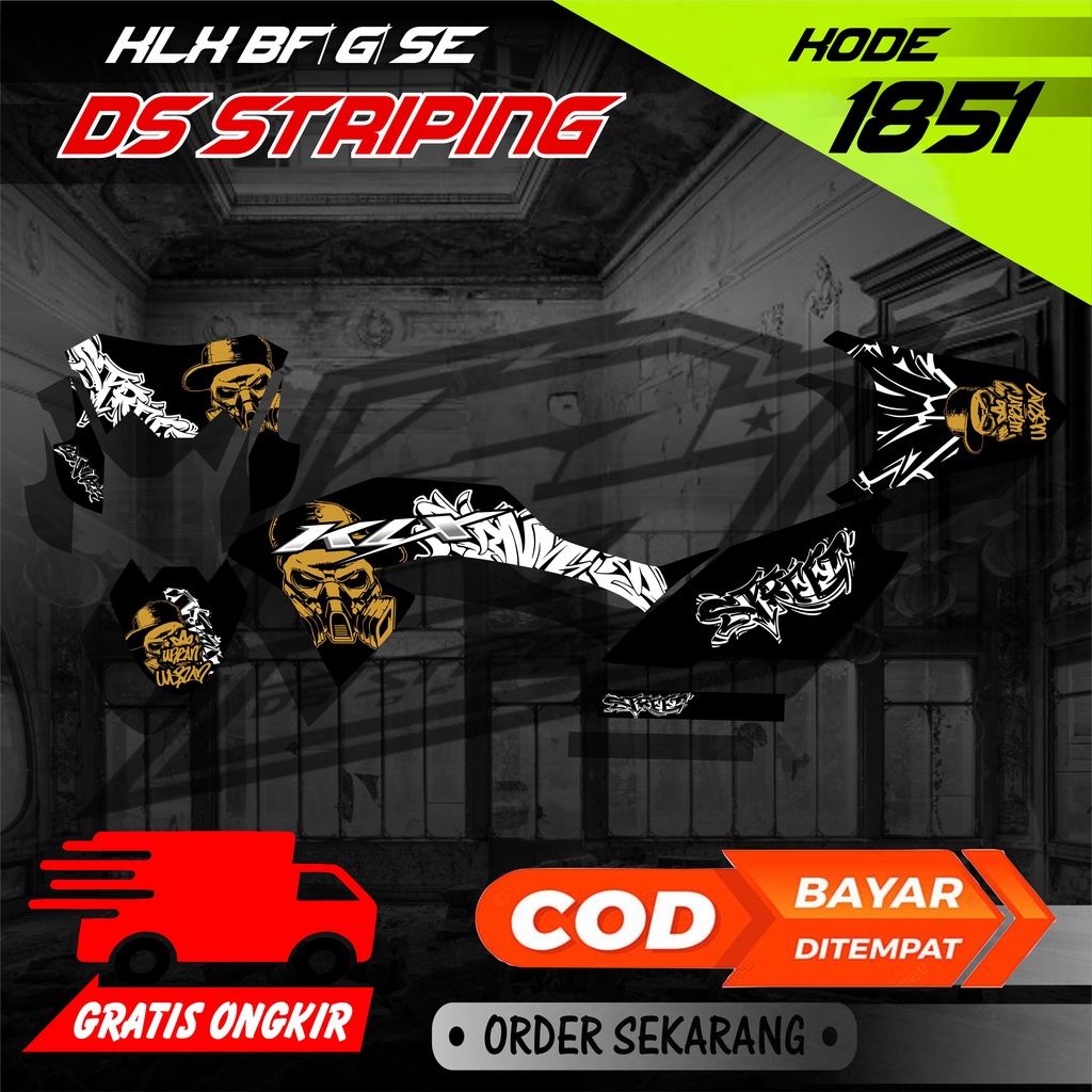 Jual 1851 Sticker Striping Motor KLX BF/G/SE List Variasi Desain Motif ...