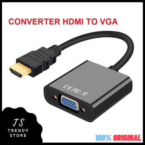 Jual Kabel Converter HDMI to VGA Adapter Cable Konektor untuk Proyektor ...