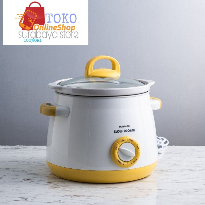 Jual slow cooker 2,5 liter MASPION MSC 1825 180 WATT | Shopee Indonesia