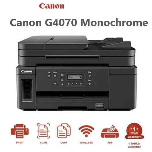 Jual Canon Printer PIXMA G4070 Monochrome Print Scan Copy Wifi ADF | Shopee Indonesia
