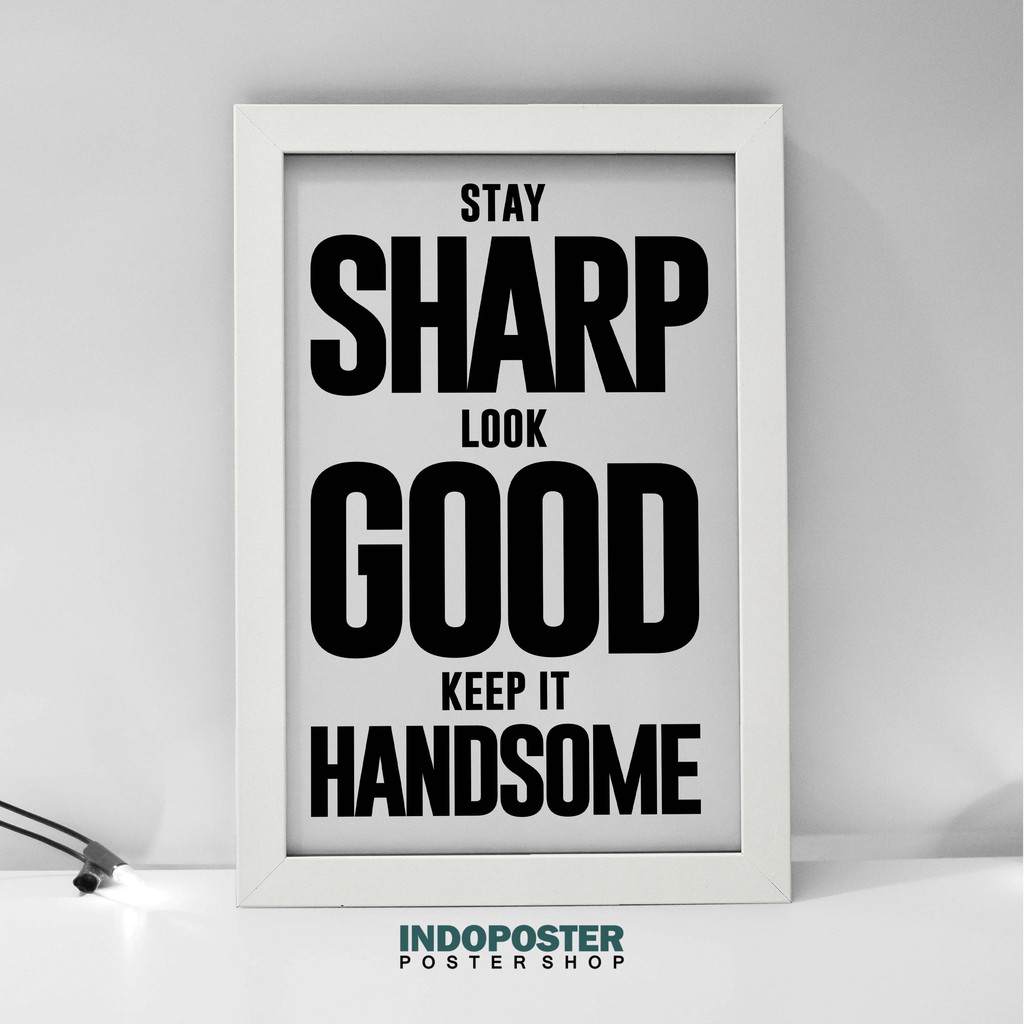 Jual Poster Barbershop Salon Keep It Handsome | Shopee Indonesia