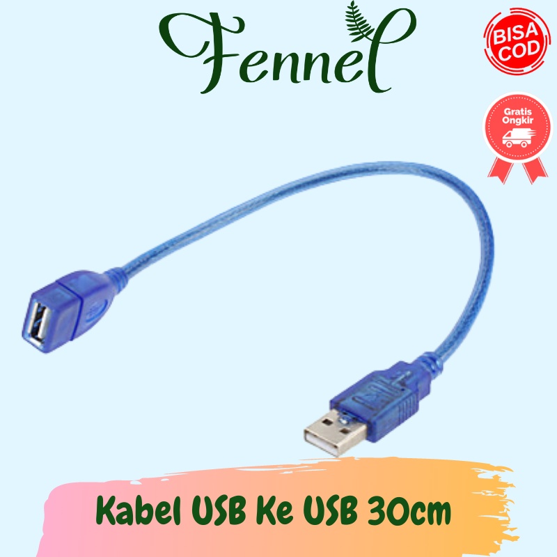 Jual Kabel Perpanjangan Extension USB Ke USB 2.0 AM AF 29 cm A13 ...