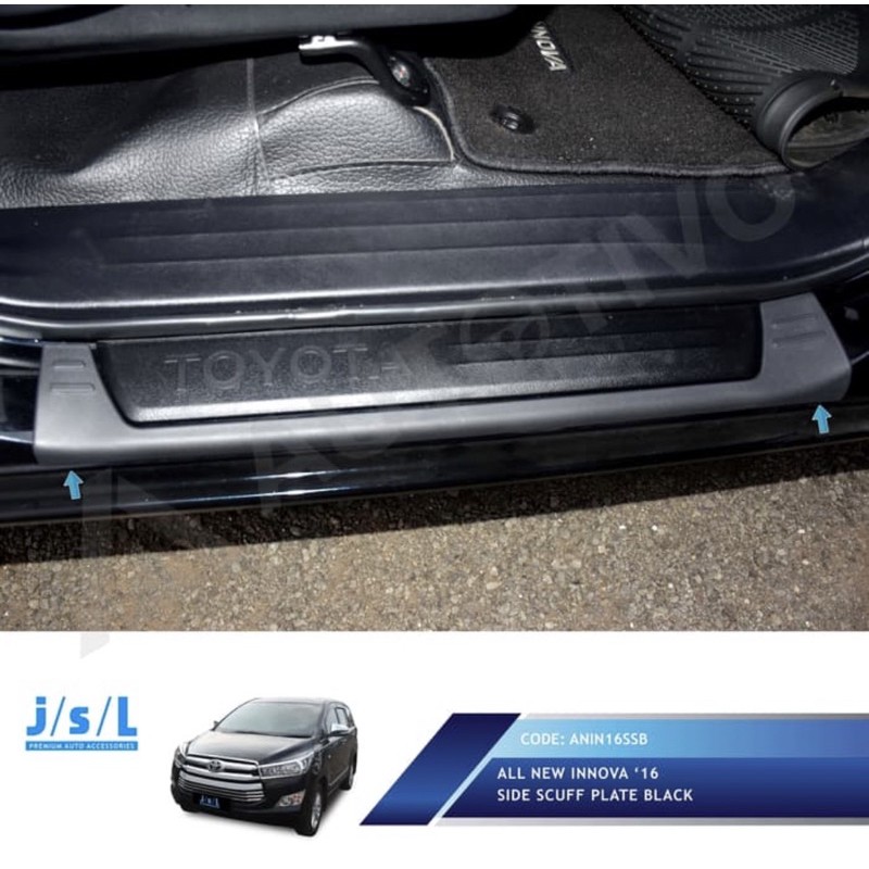 Jual ALL NEW INNOVA REBORN 2016 2020 2021 SILLPLATE SILL PLATE INJAKAN SAMPING PINTU HITAM ...