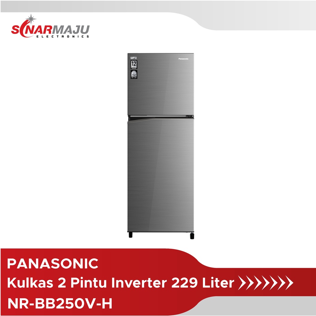Jual Kulkas 2 Pintu Panasonic 229 Liter Inverter NR-BB250V-H NRBB250V ...