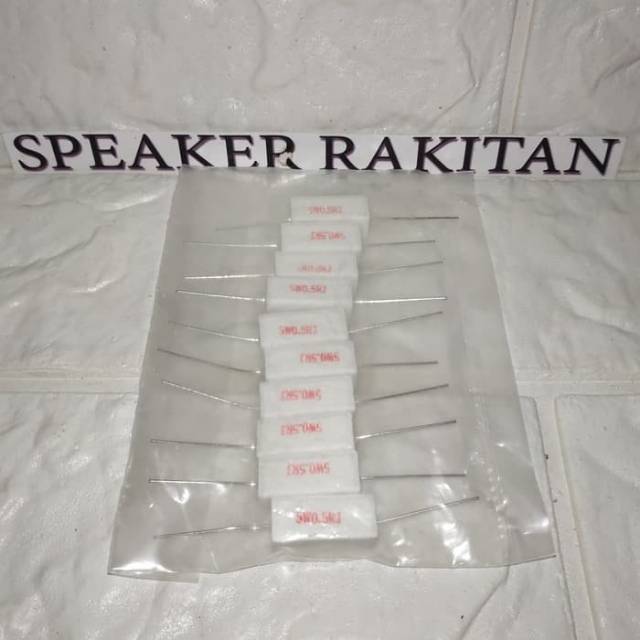 Jual Resistor Kapur 0,5 Ohm 5 Watt (10pcs) | Shopee Indonesia