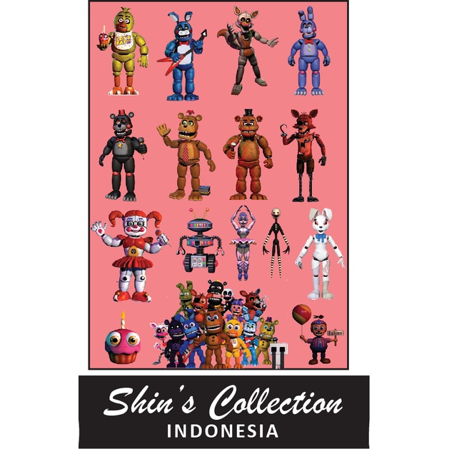 Jual Sticker stiker murah anti air Five night at freddys security ...