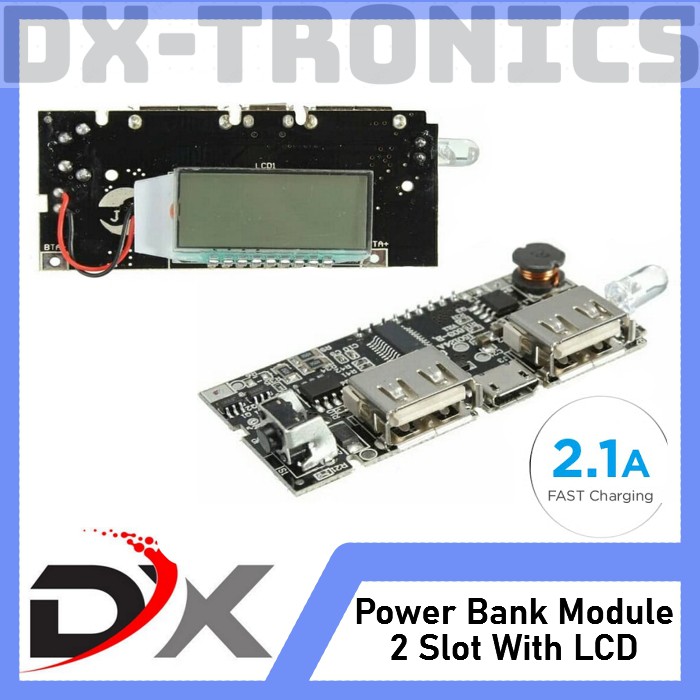 Jual Dual Power Bank Charger Module 2 Slot USB Charger 5v 2A 2.1A DIY ...
