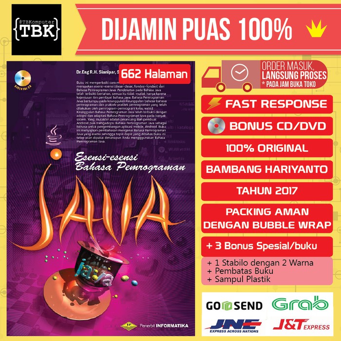Jual Buku Esensi Esensi Bahasa Pemrograman Java - DR Bambang Hariyanto ...