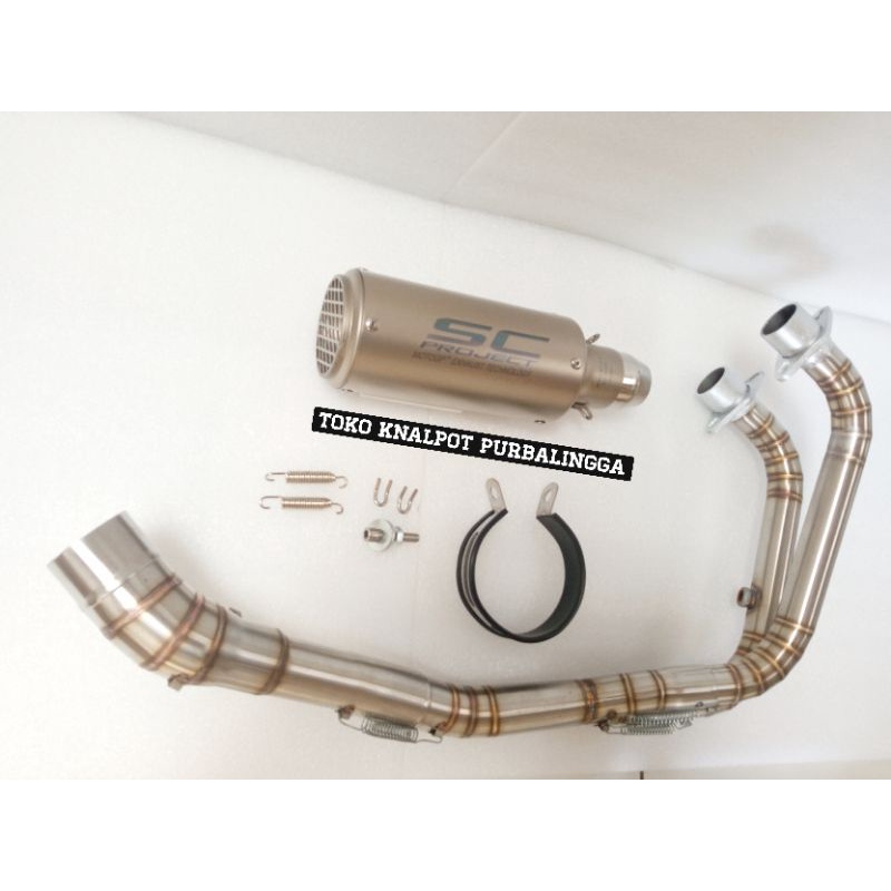 Jual knalpot SC PROJECT CR-T IMPORT FULLSYSTEM UNDERBELLY NINJA 250 FI ...