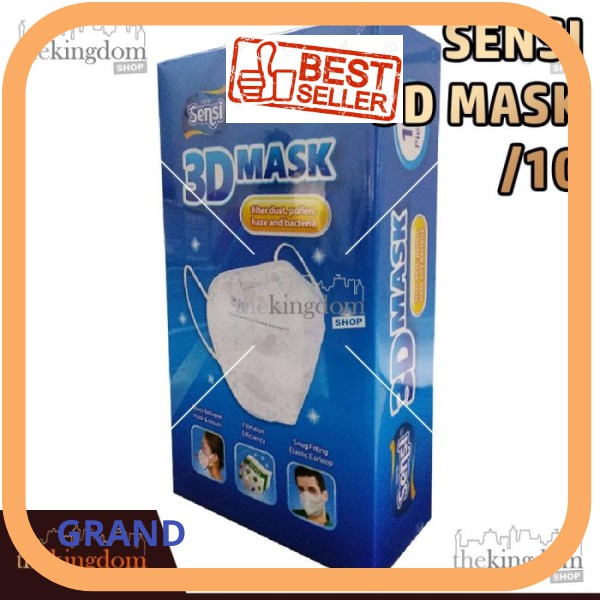 Jual Sensi 3D Mask /10 Safety Mask Masker 3 Dimensi Filter Dust ...