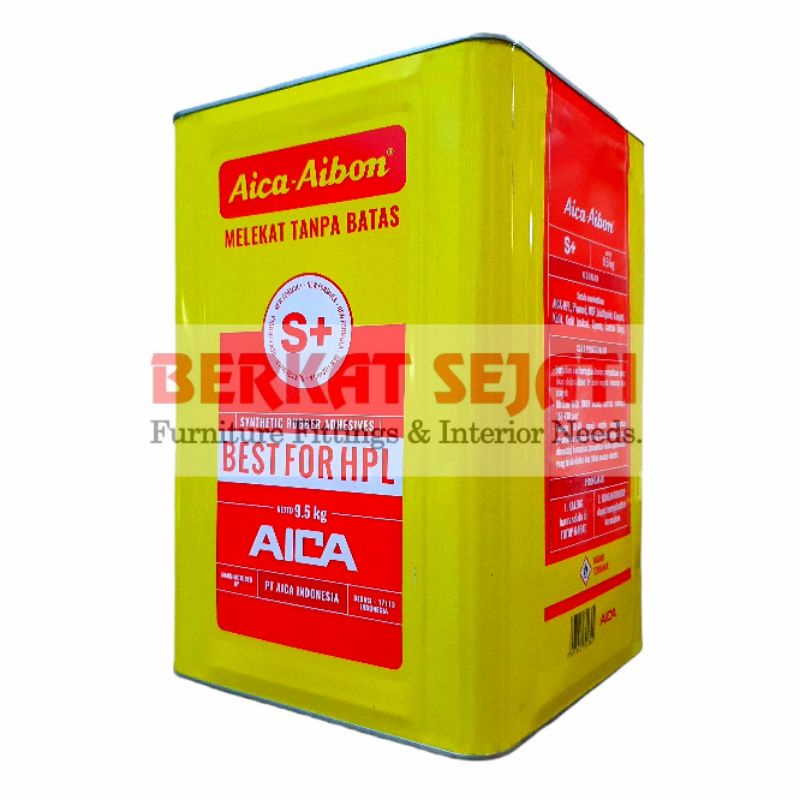 Jual AICA AIBON S+ Plus 9.5 KG Lem Kuning Hpl Tacosheet Kayu Triplek Vinyl Kulit Karet Busa ...