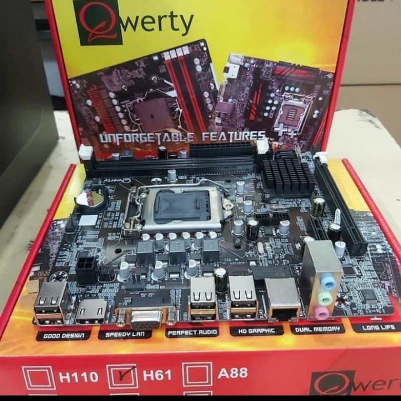 Jual mobo qwerty H110 motherboard qwerty h110 | Shopee Indonesia