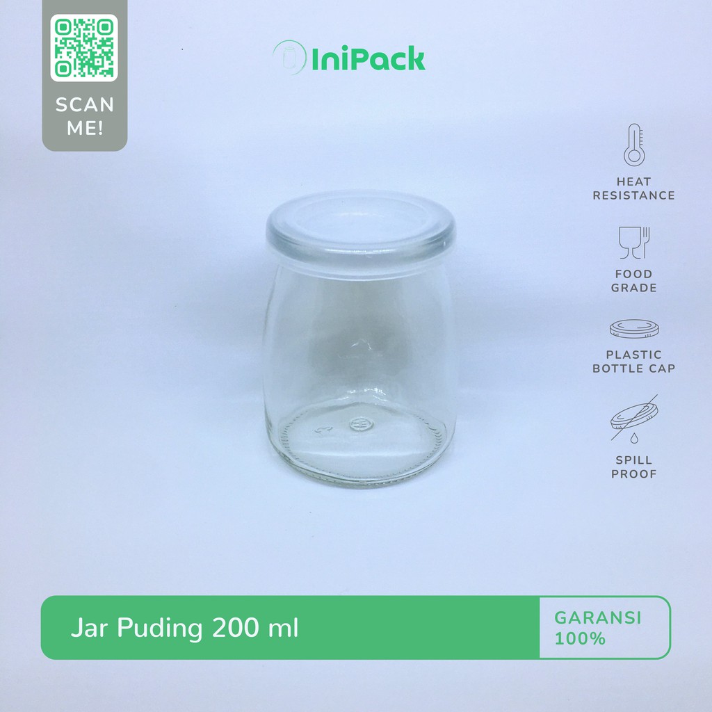 Jual 200 ml Toples Jar Botol Kaca / Glass Jar 200 ml Puding Yogurt ...