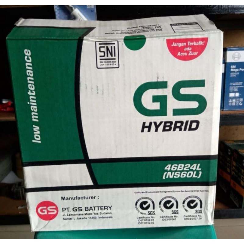 Jual AKI/BATERAI MOBIL GENSET GS HYBRID NS60L/46B24L NS 60L MOBIL GRAND LIVINA CALYA SIGRA ...