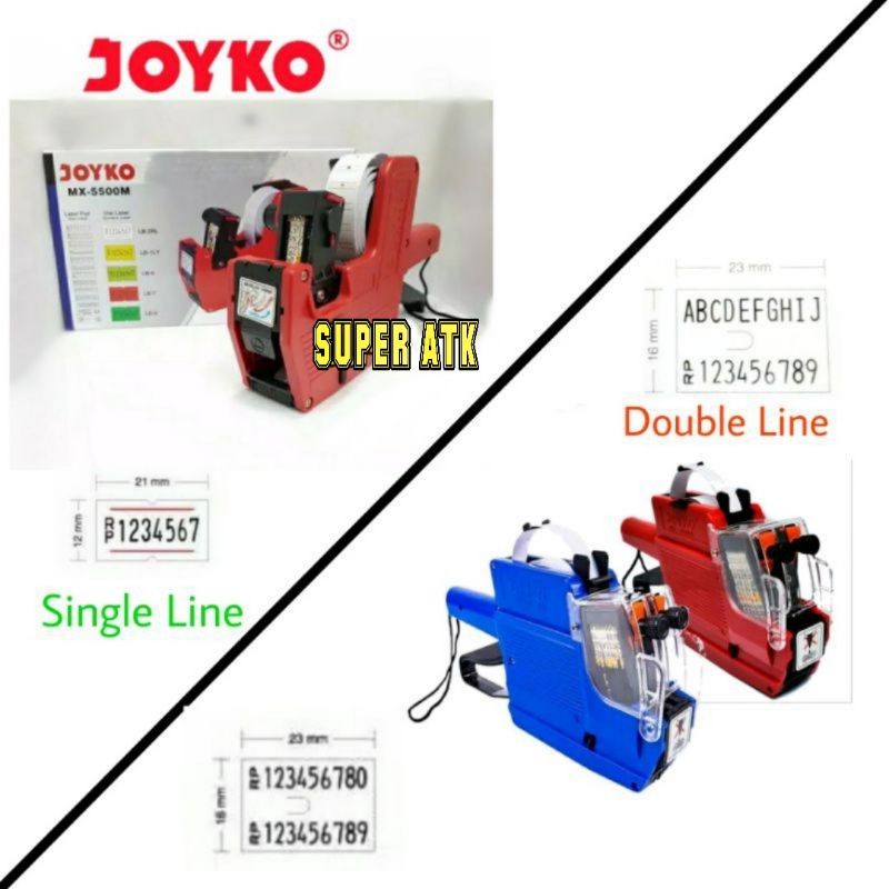 Jual ALAT LABEL HARGA JOYKO (TERSEDIA SINGLE DAN DOUBLE LINE) | Shopee ...
