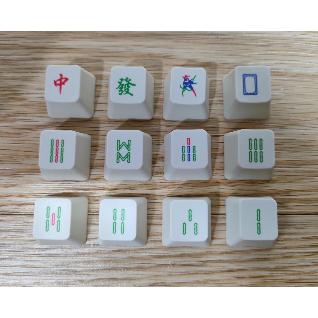 Jual MAHJONG KEYCAPS SET R4 PBT OEM PROFILE ( 12 pcs ) | Shopee Indonesia