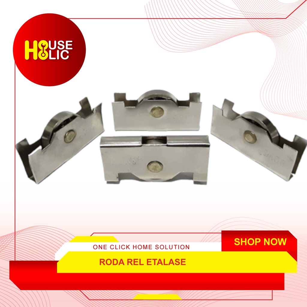 Jual Roda Rel Etalase Lemari Kaca / Show Case Roller / Roda Rak ...