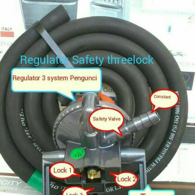 Jual Pengaman Gas Lpg Pertamina Regulator Three lock Otomatis | Shopee ...