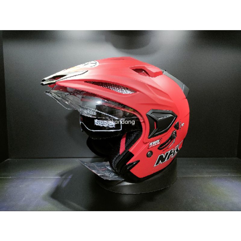Jual NHK PREDATOR CRIPTON SOLID HELM OPEN FACE DOBLE VISOR | Shopee ...