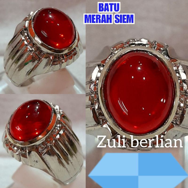 Jual Batu cincin merah delima merah siam bangkok biasa dan merah siam ...