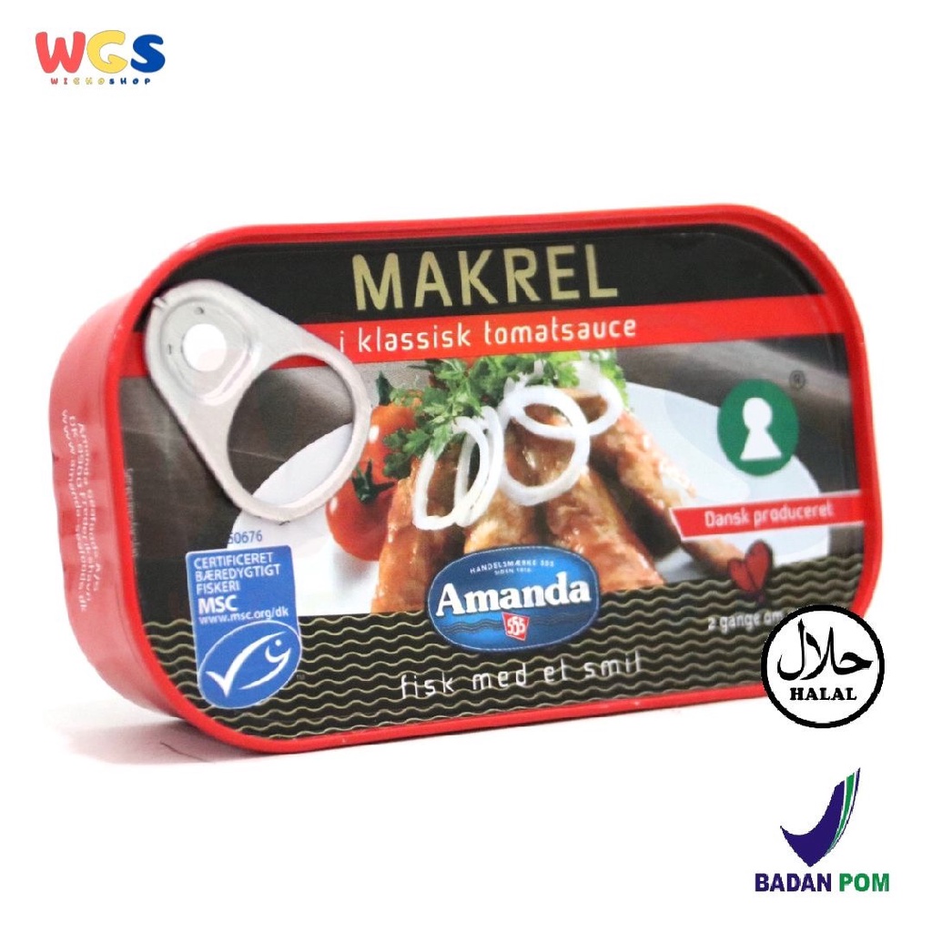 Jual Amanda Canned Mackerel Classic in Tomato Sauce 125 g - Ikan Kaleng ...