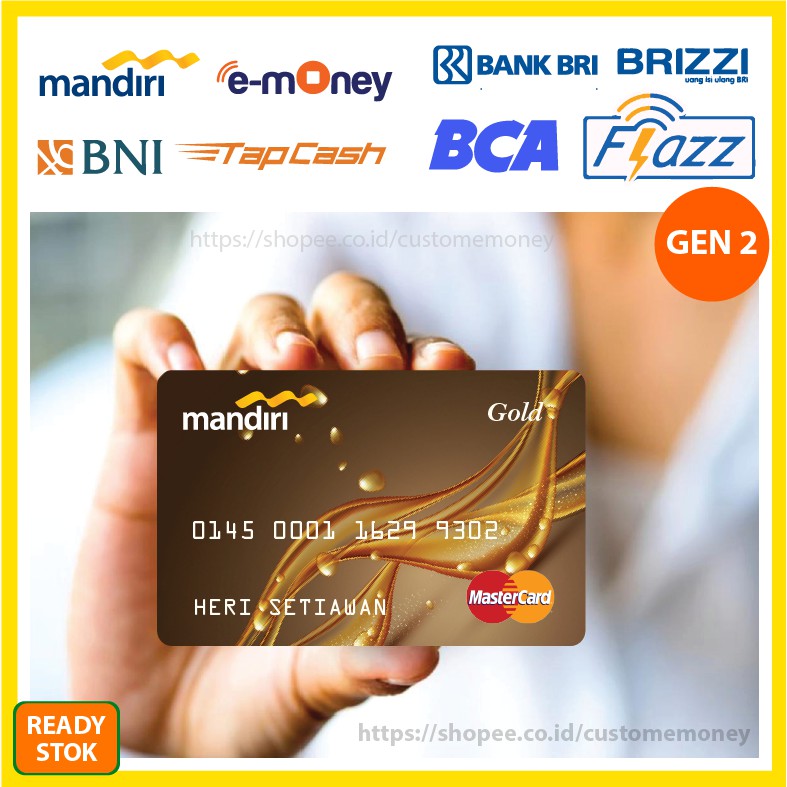 Jual Emoney Design Debit Master Card Kartu Etoll EMoney Mandiri Flazz ...