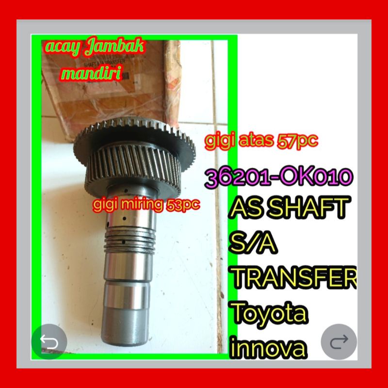 Jual gigi as Shaft S/a transfer Toyota innova | Shopee Indonesia