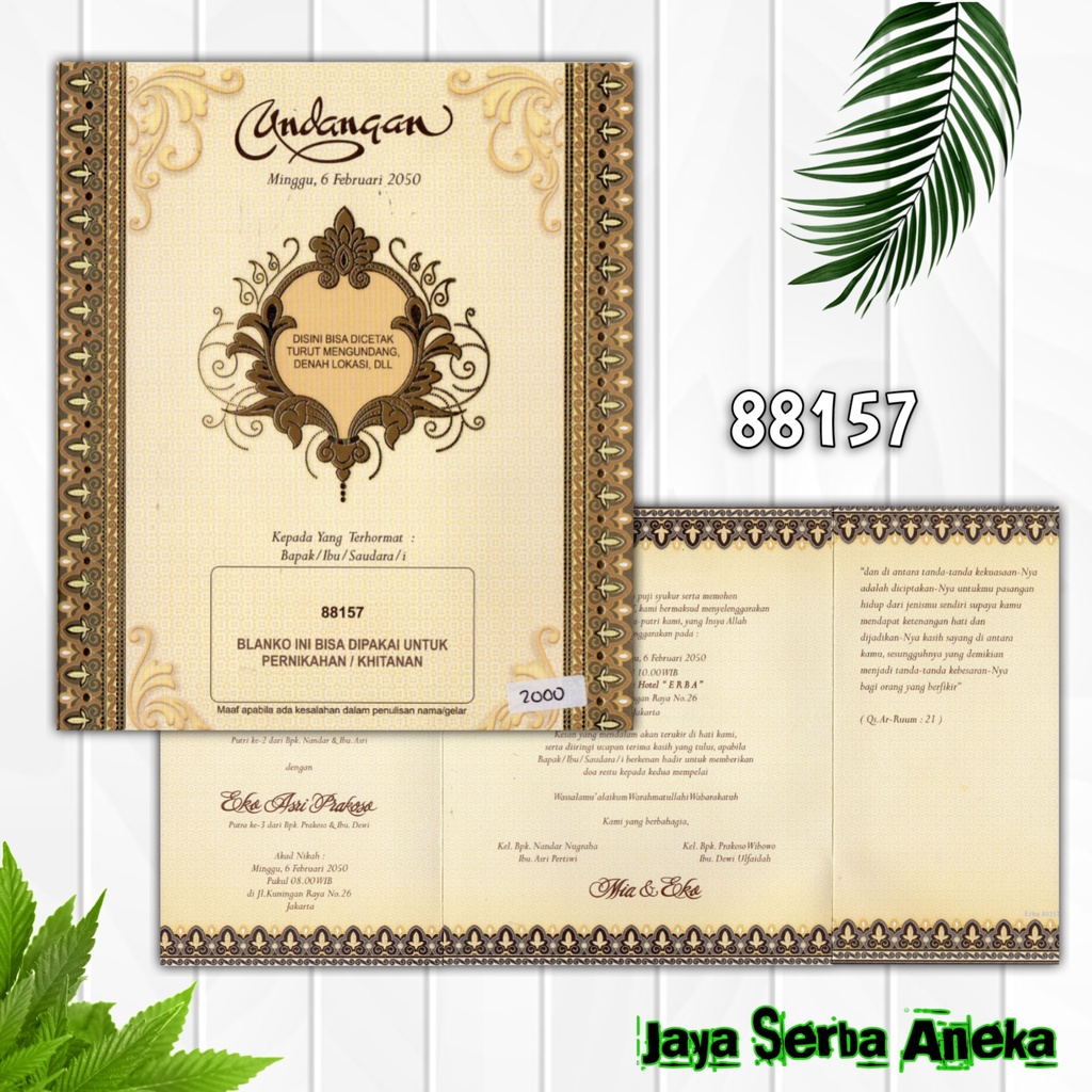 Jual Blanko undangan Cetak undangan pernikahan 88157 | Shopee Indonesia