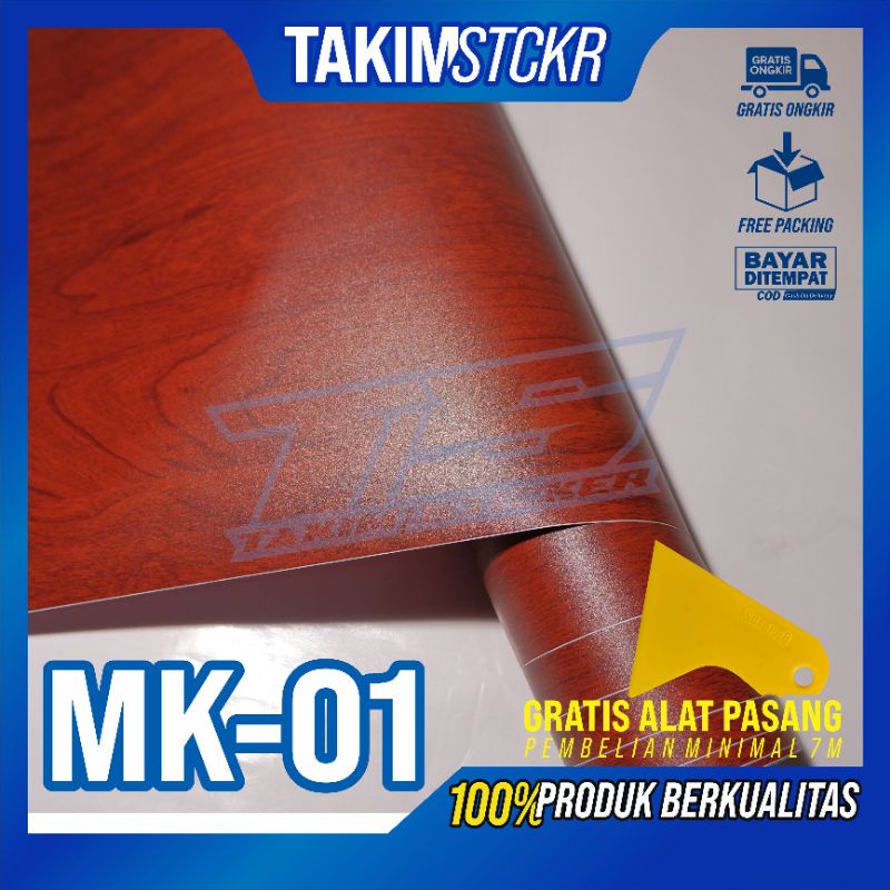 Jual Wallsticker Motif Kayu / Sticker Lemari Motif Kayu / Sticker ...