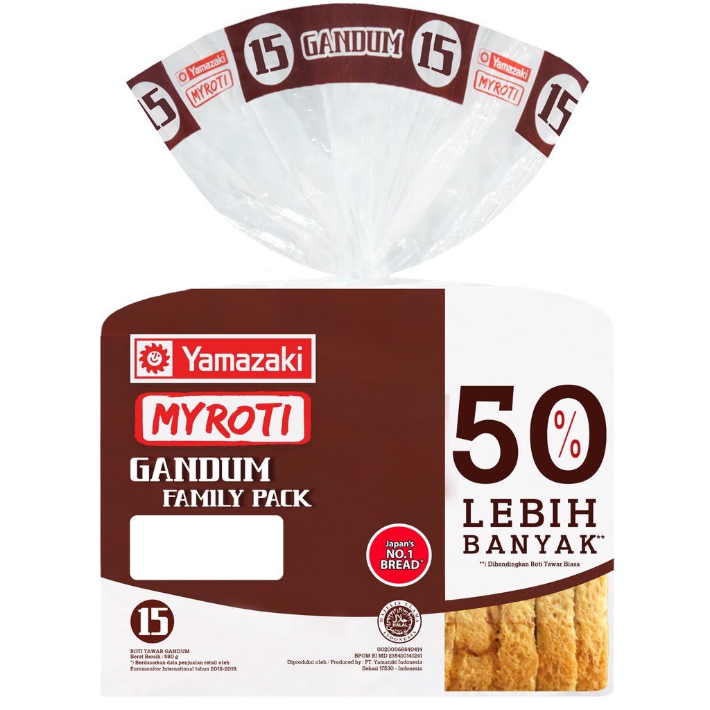 Jual YAMAZAKI MYROTI Roti Tawar Gandum Family Pack | Shopee Indonesia