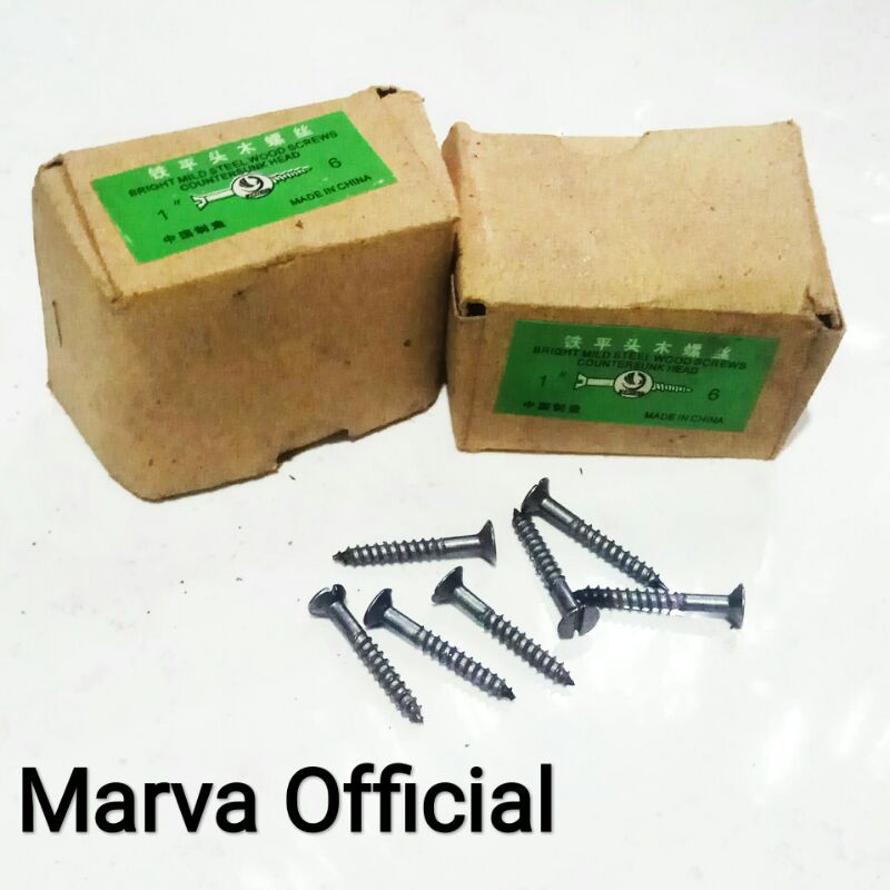 Jual Sekrup JIAYI 1 x 6 screw 1x6 sekrup minus min men - besi sekerup ...