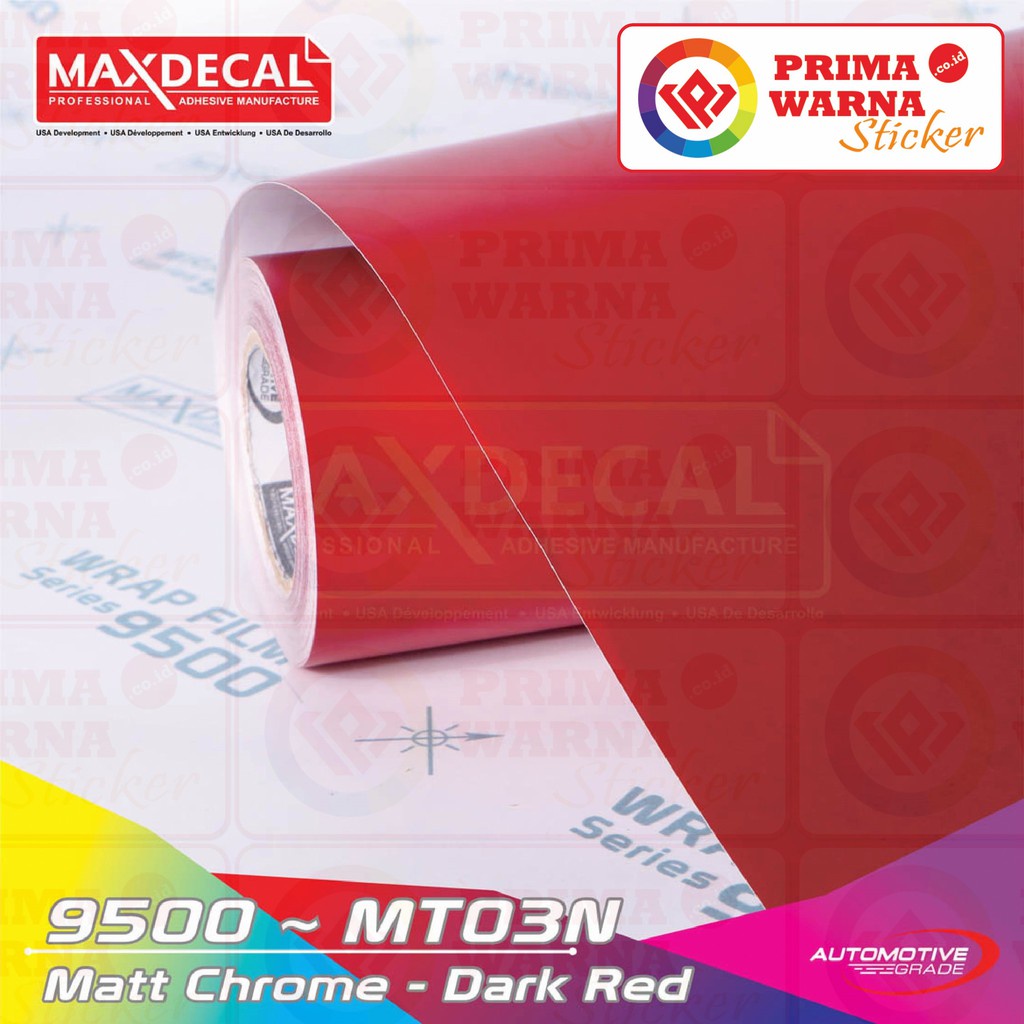 Jual Maxdecal 9500 MT03N Matte Chrome Dark Red, Wrap Series Sticker ...