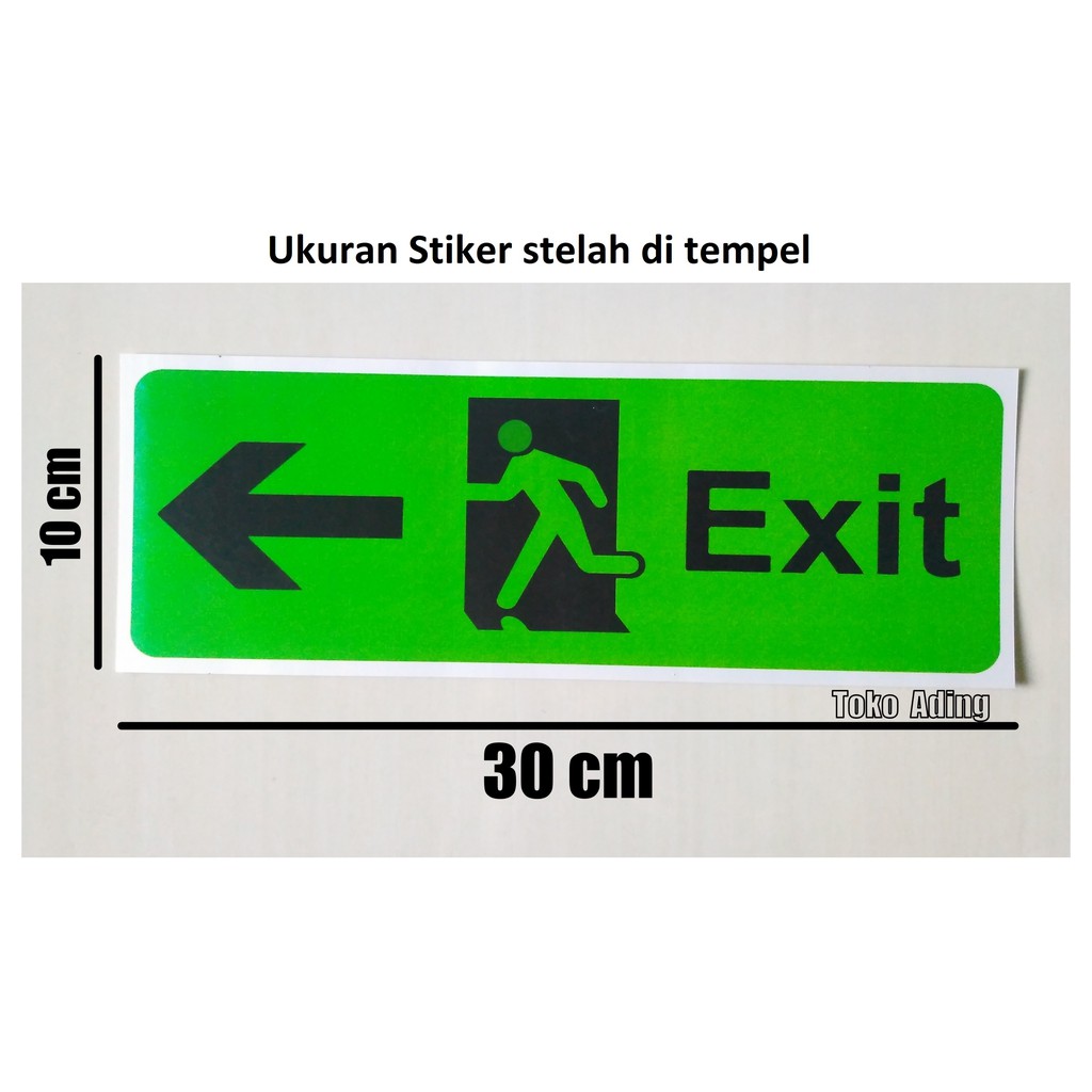 Jual Stiker Tanda Pintu Jalan Keluar Darurat / Exit Emergency Sign ...