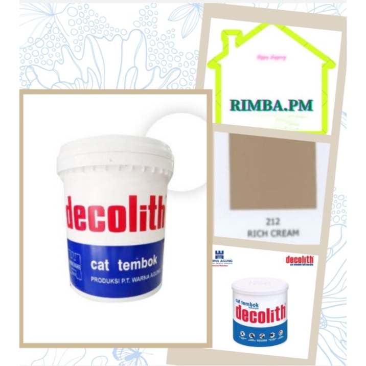 Jual Cat Tembok Interior Decolith 212 Rich Cream 25 Kg / Pail | Shopee ...