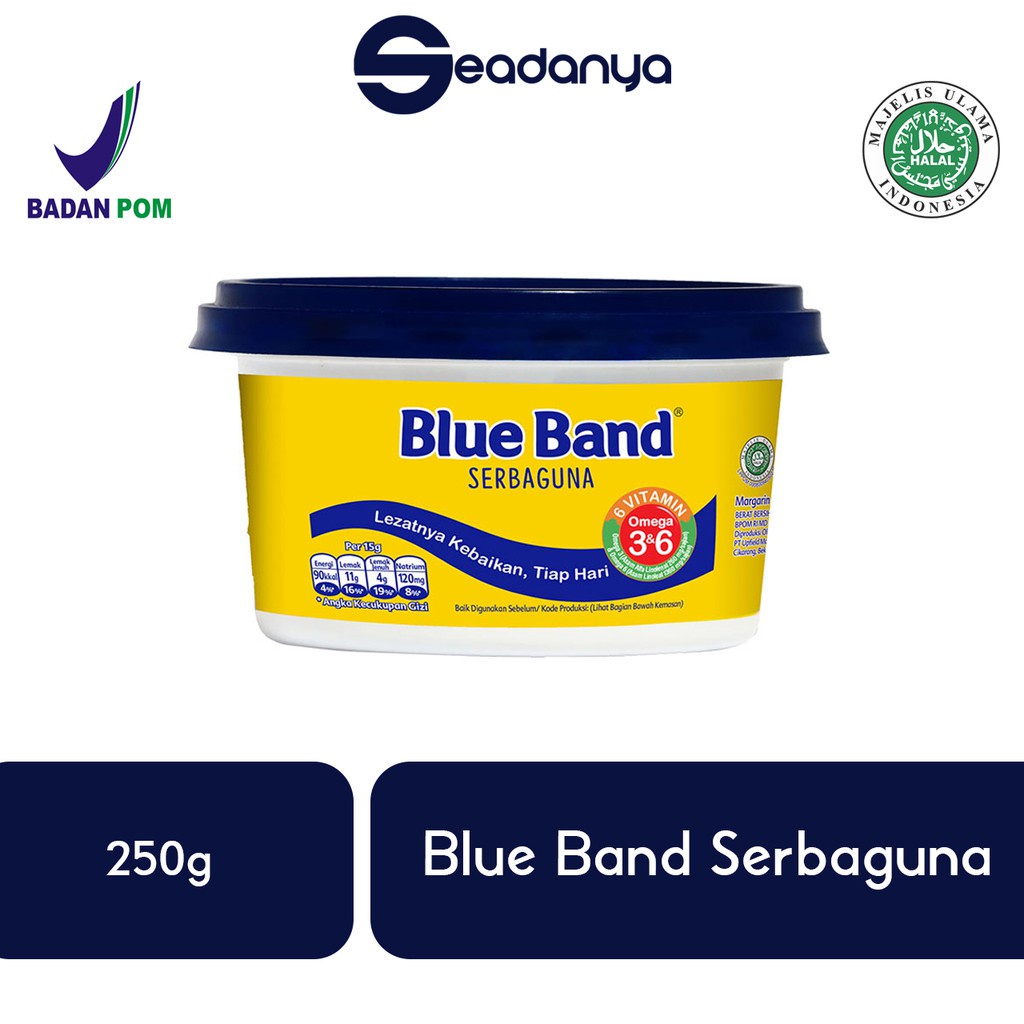 Jual Blue Band Serbaguna Cup 250 Gram Blueband - Halal MUI & BPOM ...