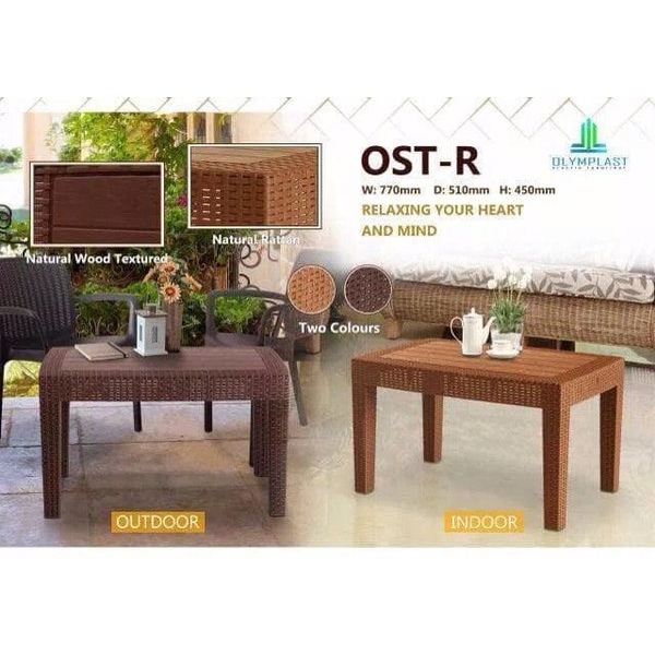 Jual Meja Plastik Motif Rotan Olymplast (OST-R) | Shopee Indonesia