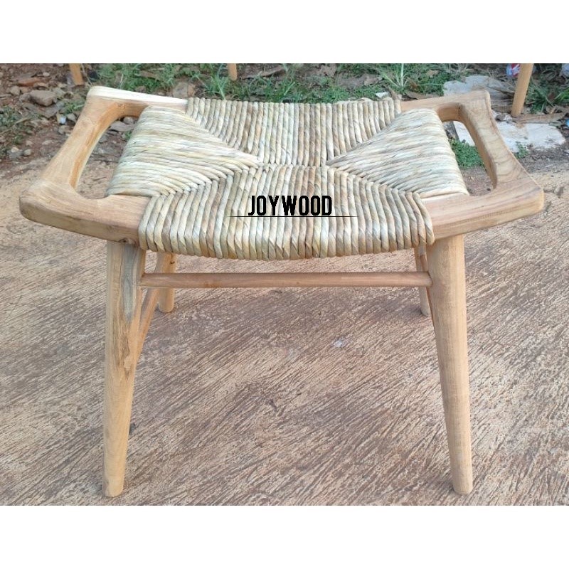 Jual Joywood stool kayu rotan/ stool kayu jati/ stool cantik | Shopee ...