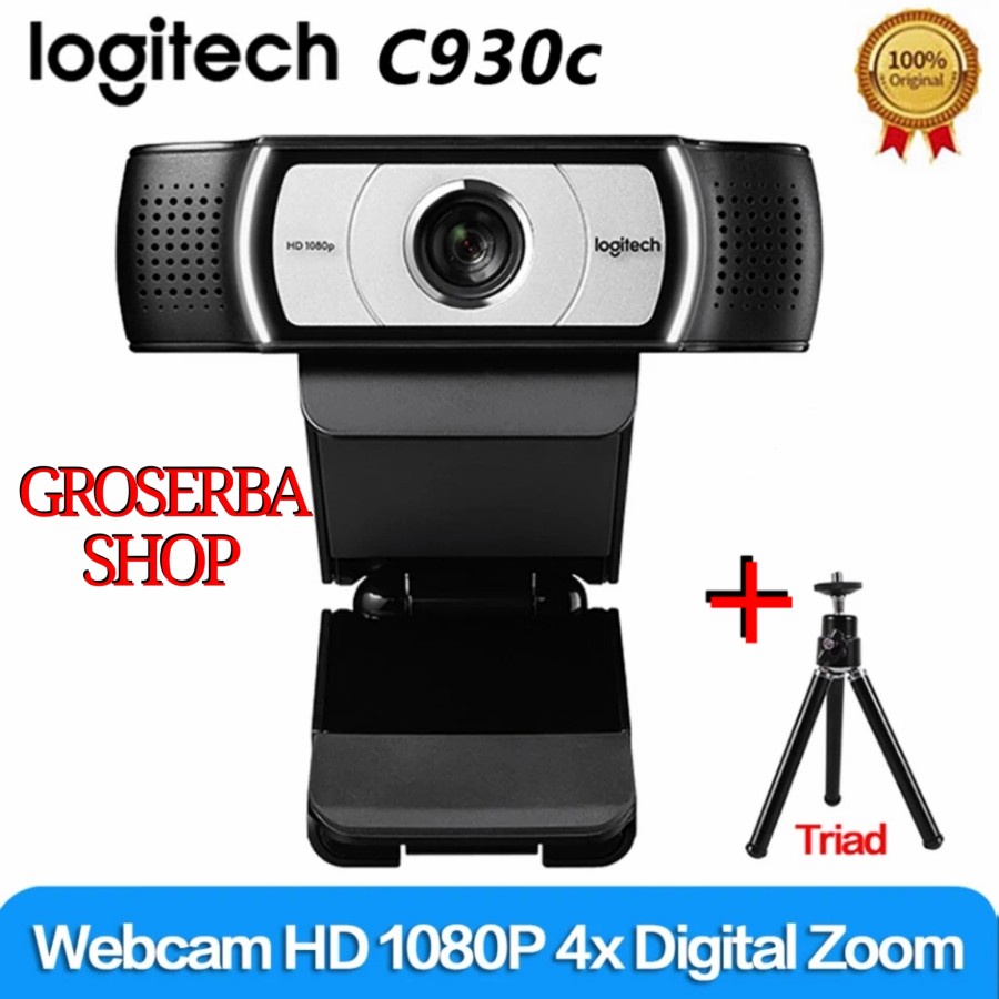 Jual WEBCAM LOGITECH C930 1080P 4X ZOOM + TRIPOD - LOGITECH C930C ...