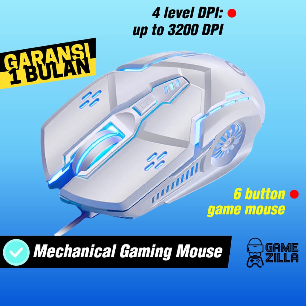 Jual Mouse Wired Gaming RGB Mause Kabel USB Game PC Laptop Komputer ...